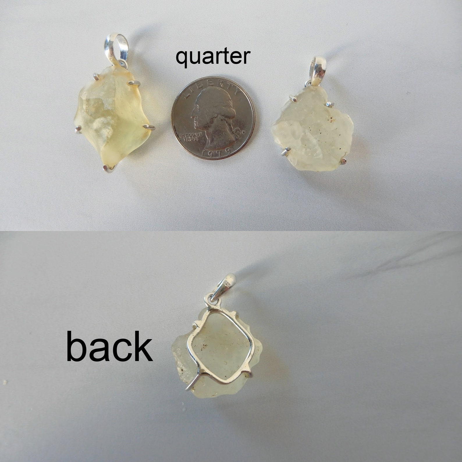 Libyan Desert Glass Necklace Sterling Silver • Libyan Gold Tektite ...