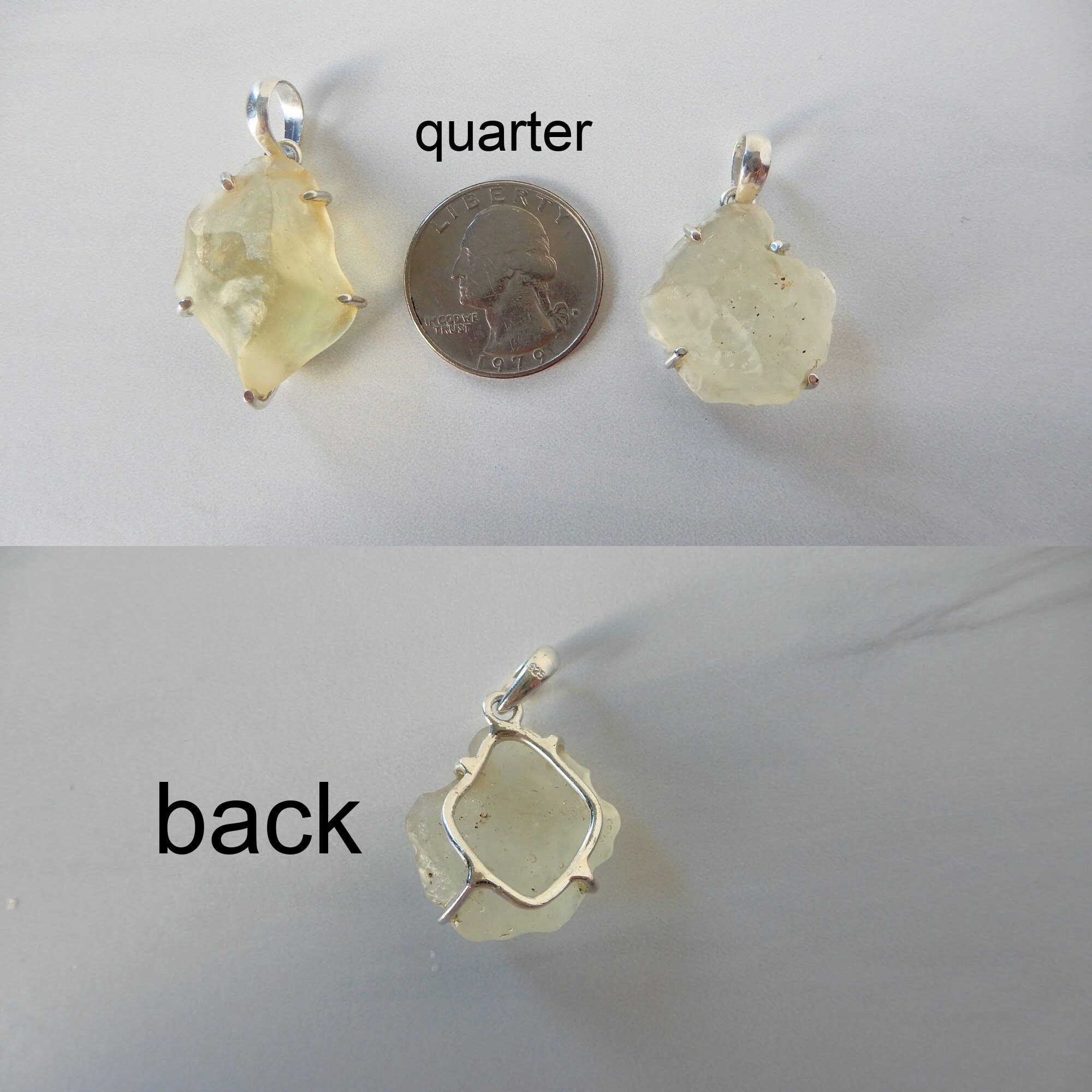 Libyan Desert Glass Necklace Sterling Silver • Libyan Gold Tektite ...