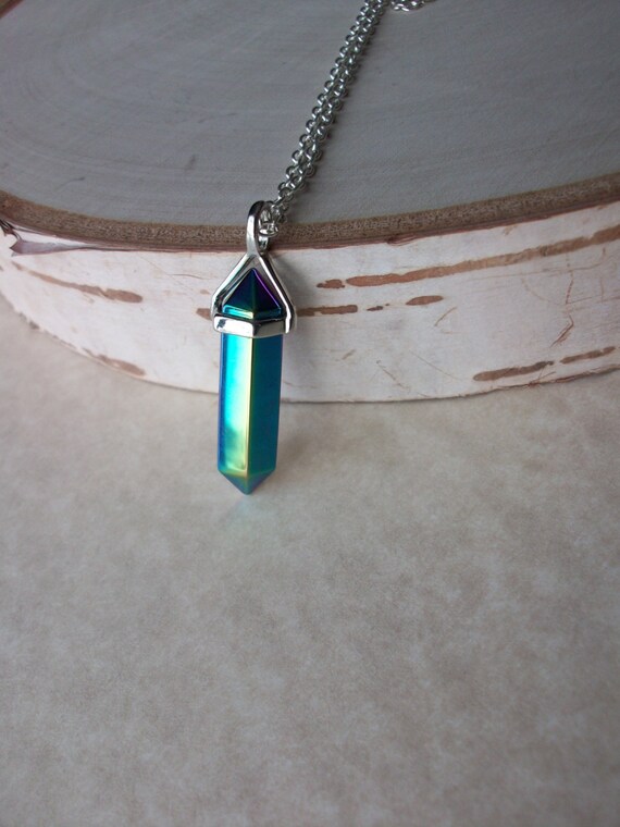 Rainbow hematite necklace store
