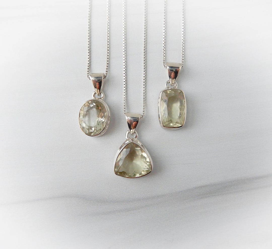 Genuine Libyan Desert Glass Necklace Sterling Silver • Libyan Gold ...