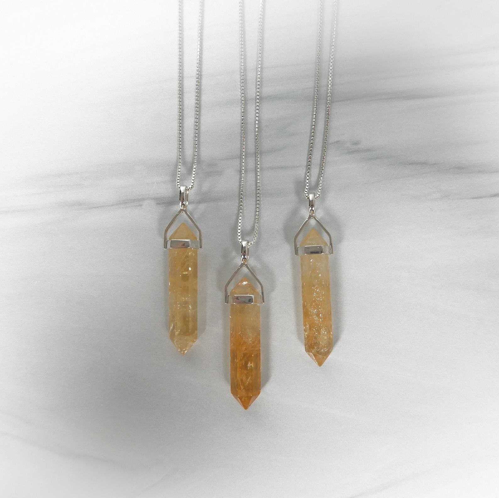 Citrine Gemstone Necklace Genuine Citrine Yellow Citrine - Etsy