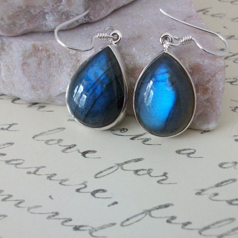 Labradorite Earrings - Etsy