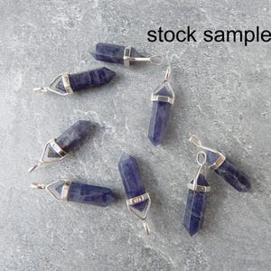 Iolite Gemstone Necklace Sterling Silver • Genuine Iolite • Purple ...
