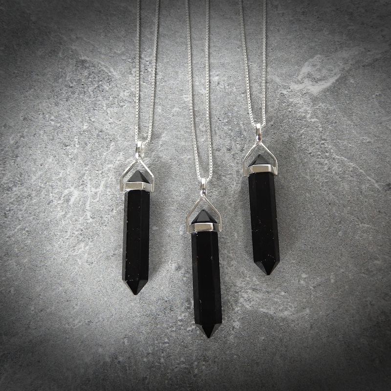 Black Necklace Stones - Etsy