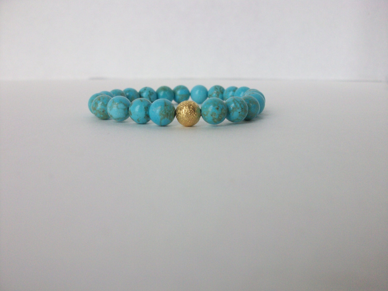 Turquoise Bracelet Turquoise Beaded Gemstone Stretch - Etsy