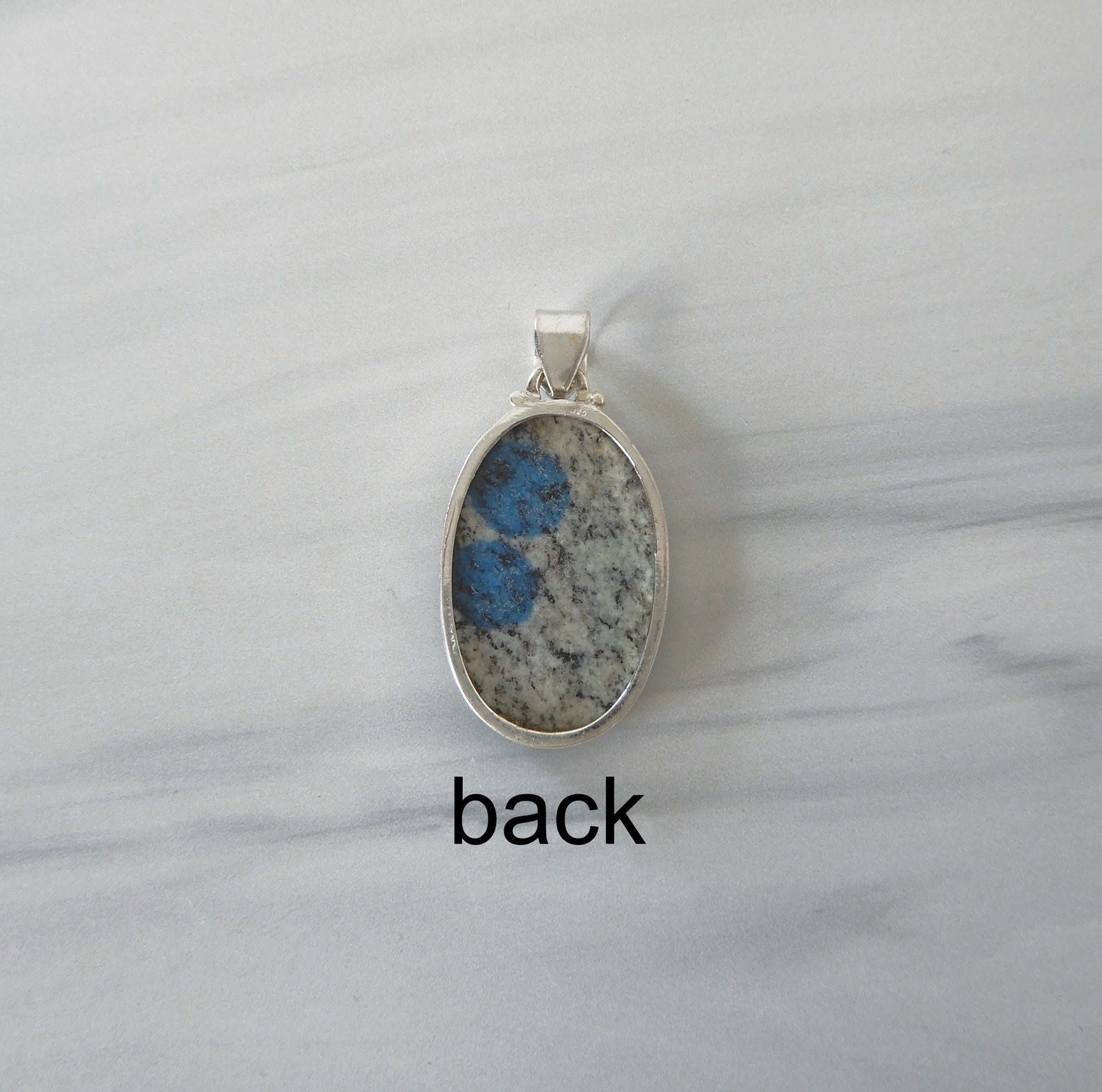 K2 Necklace Sterling Marble Gemstone Healing Crystal Blue | Etsy