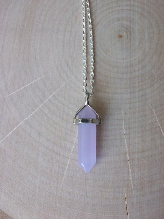 Jade Necklace Lavender Jade Point Pendant Gemstone Point | Etsy