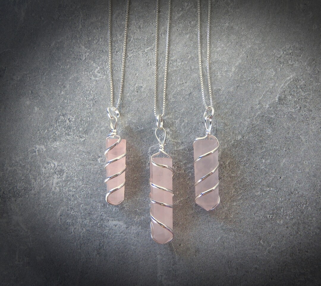 Rose quartz point pendant store