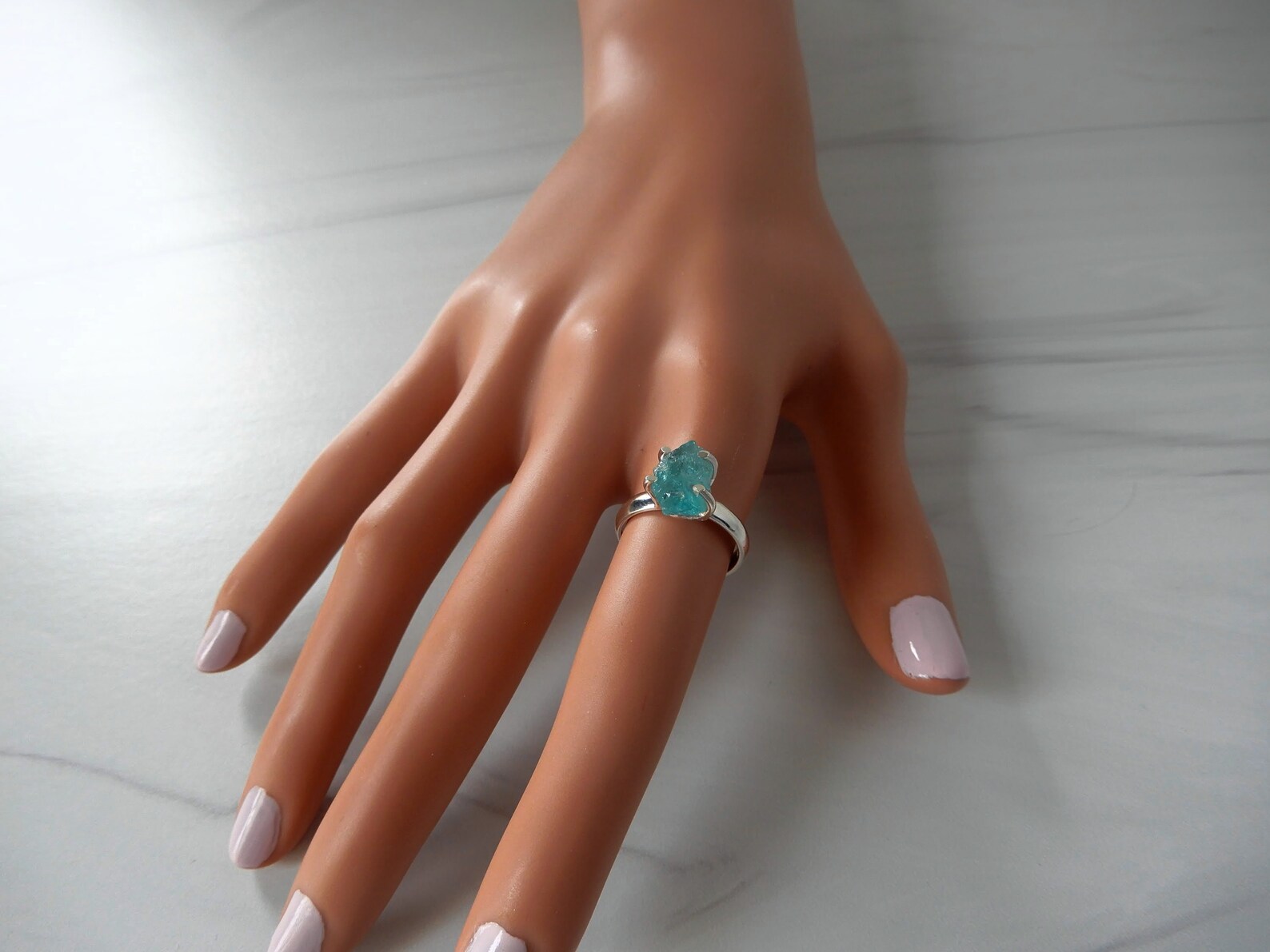 Apatite Rings, Sterling Silver Apatite Rings, Sterling Raw Apatite Ring ...