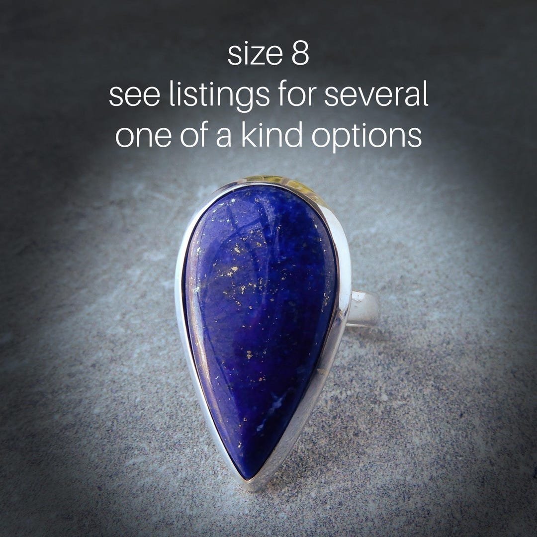 Lapis Lazuli Rings • Lapis Lazuli Rings • Sterling Silver Lapis Rings ...