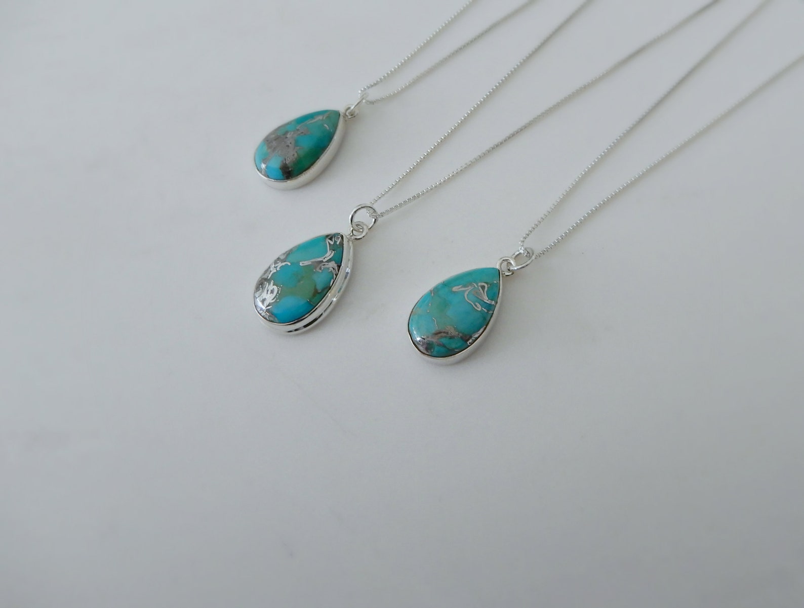 Turquoise Necklace Turquoise Pendant Genuine Turquoise - Etsy