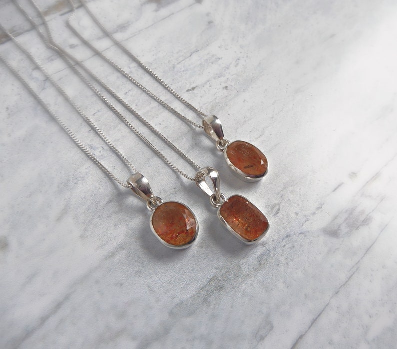Sunstone Necklace Sterling Silver Sunstone Necklace | Etsy Sunstone Necklace Sterling Silver Sunstone Necklace | Etsy