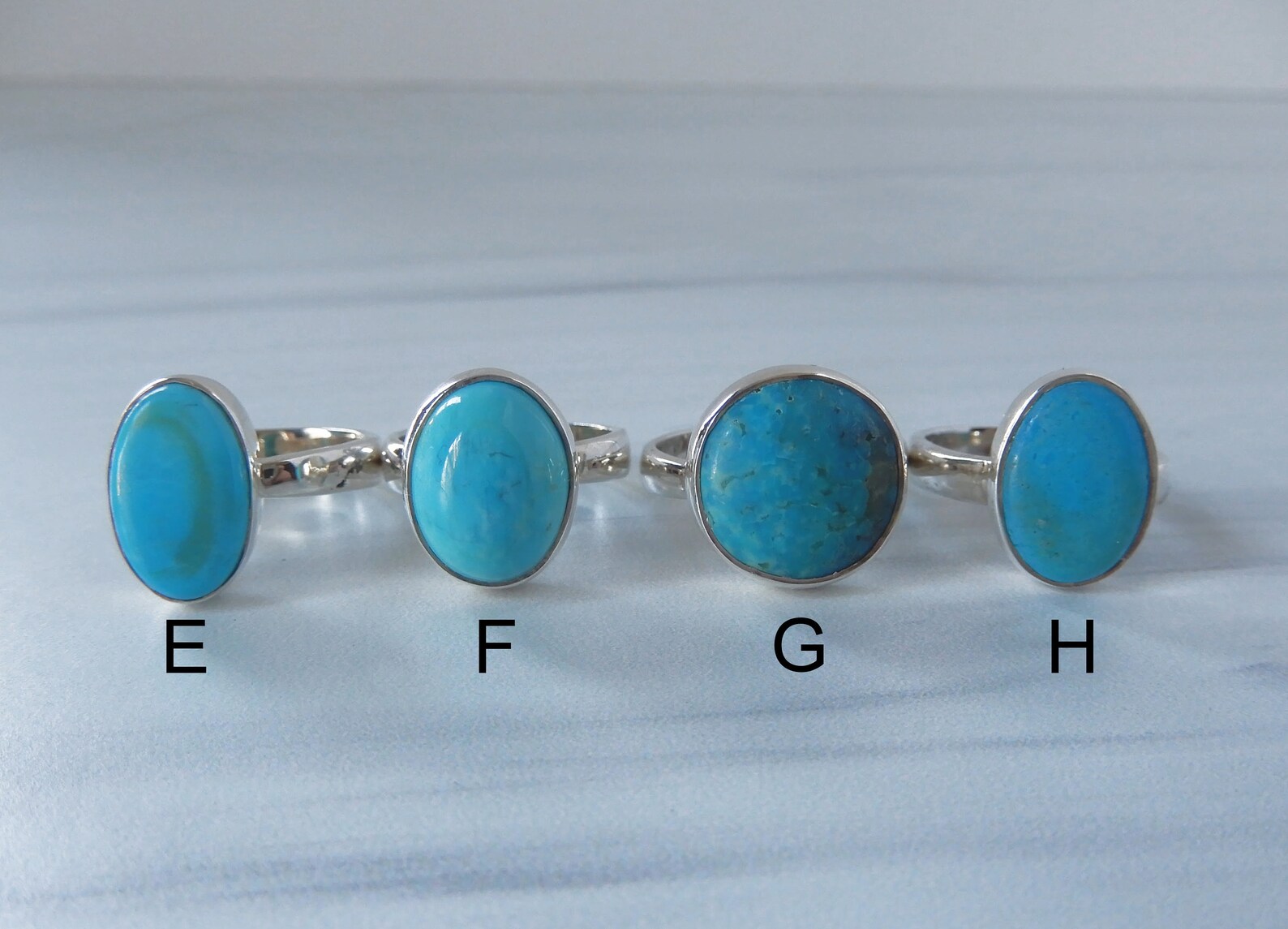 Turquoise Ring Sterling Turquoise Rings Adjustable Turquoise | Etsy