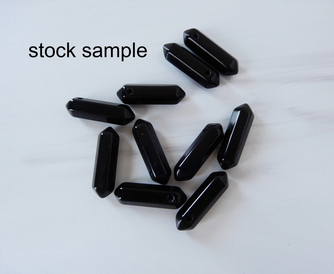 Black Onyx Point Black Stone Point Black Onyx Pendant Onyx - Etsy