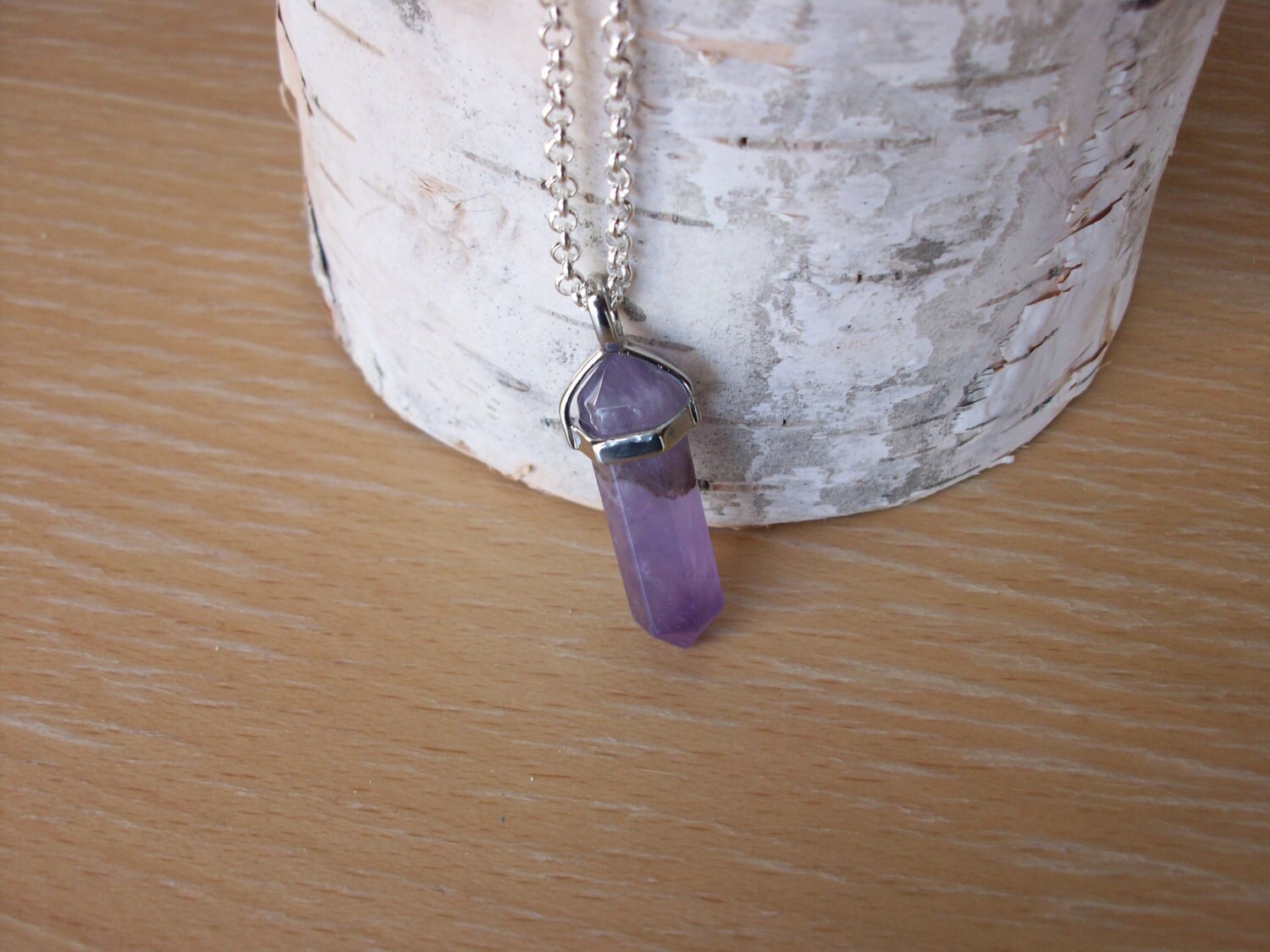 Amethyst Necklace Amethyst Pendant Gemstone Point Healing | Etsy