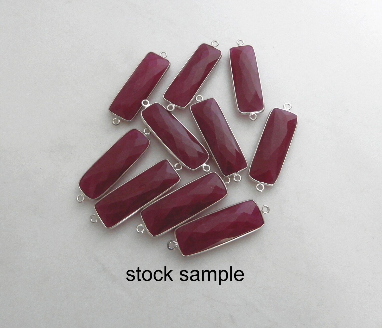 Ruby Necklace Red Ruby Bar Pendant Genuine Ruby Necklace | Etsy