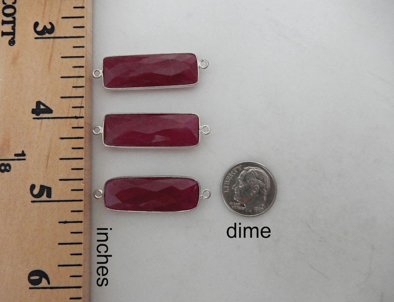 Ruby Necklace Red Ruby Bar Pendant Genuine Ruby Necklace | Etsy