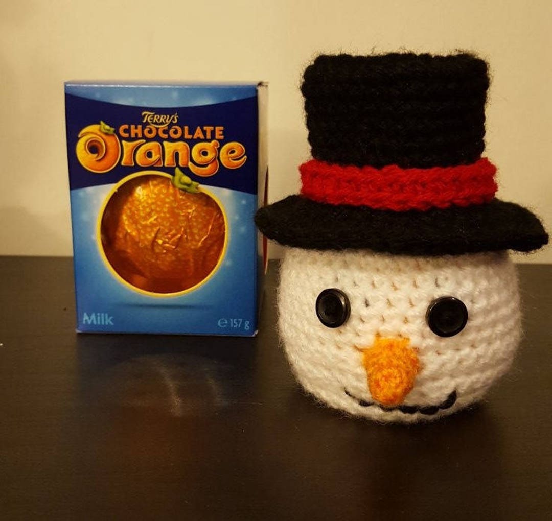 Chocolate Orange Snowman Crochet Pattern - Top Hat Version - Etsy UK