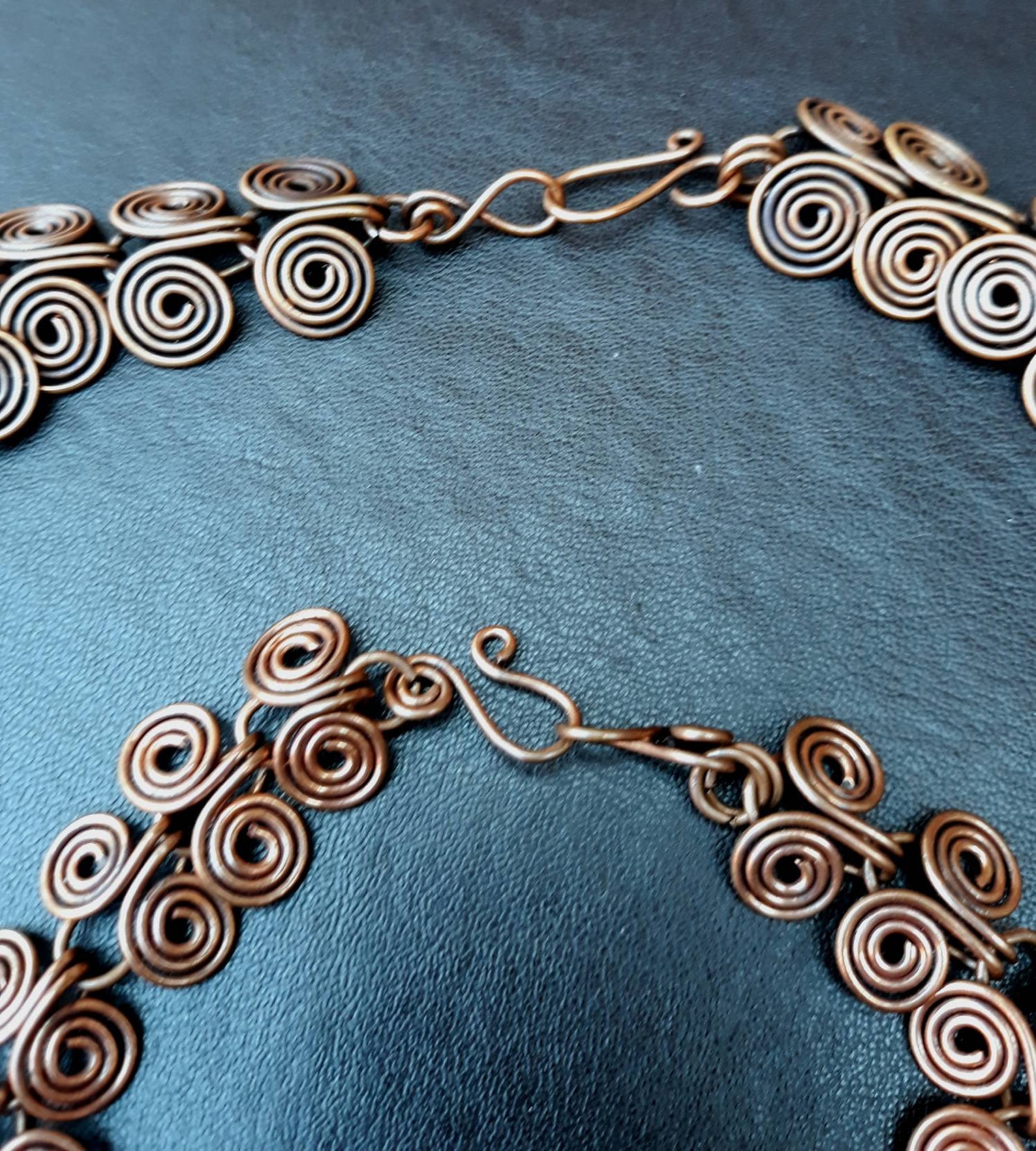 Solid Copper Egyptian Coil Jewellery Set: Choker/collar | Etsy