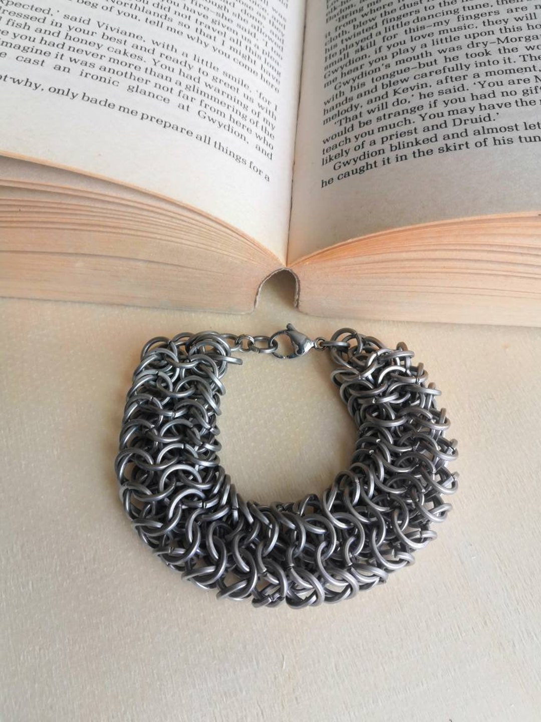 Stainless Steel Box Weave Chainmail Bracelet Square Chainmaille ...