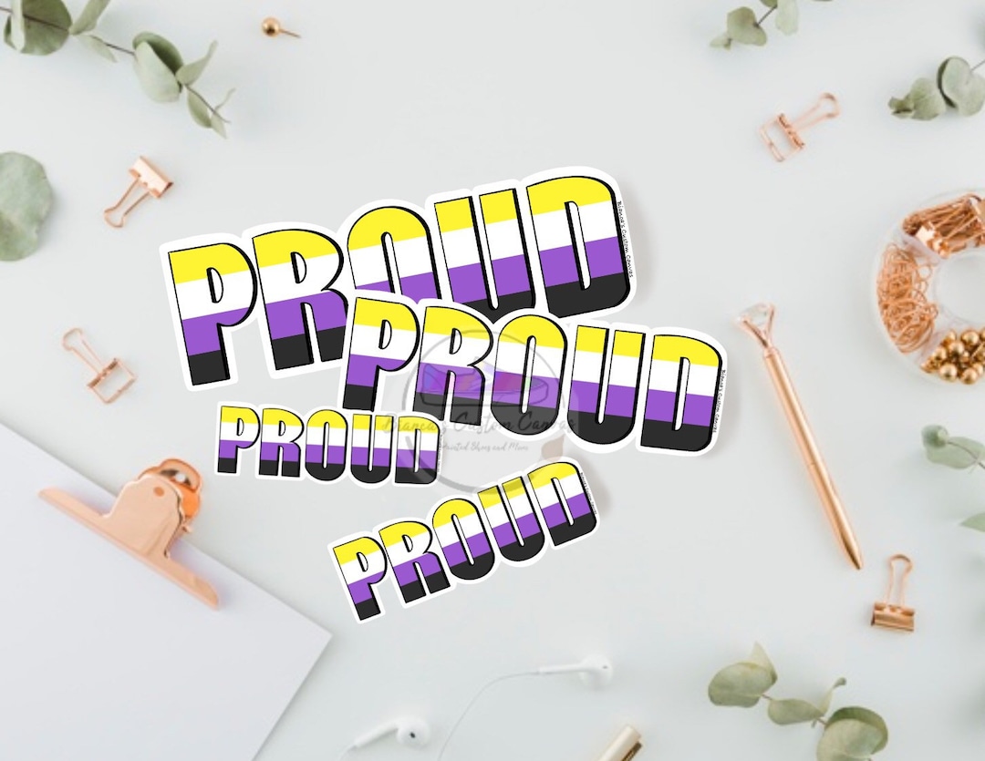Non Binary Pride Waterproof Vinyl Sticker - Etsy
