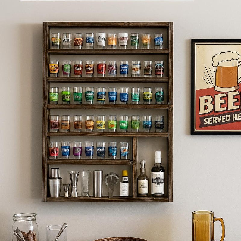 Wood Shot Glass Wall - Etsy