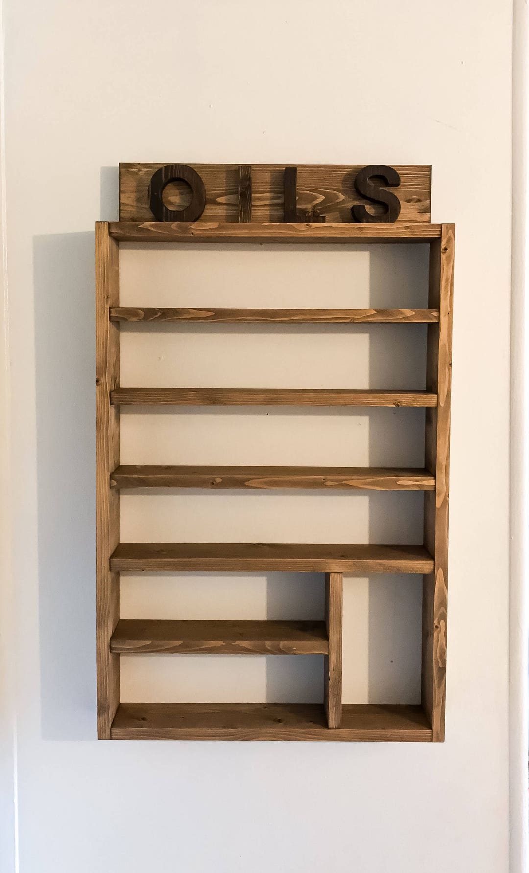 Essential Oil Shelf, Vertical Wood Shelf, Essential Oils, Oil Storage ...