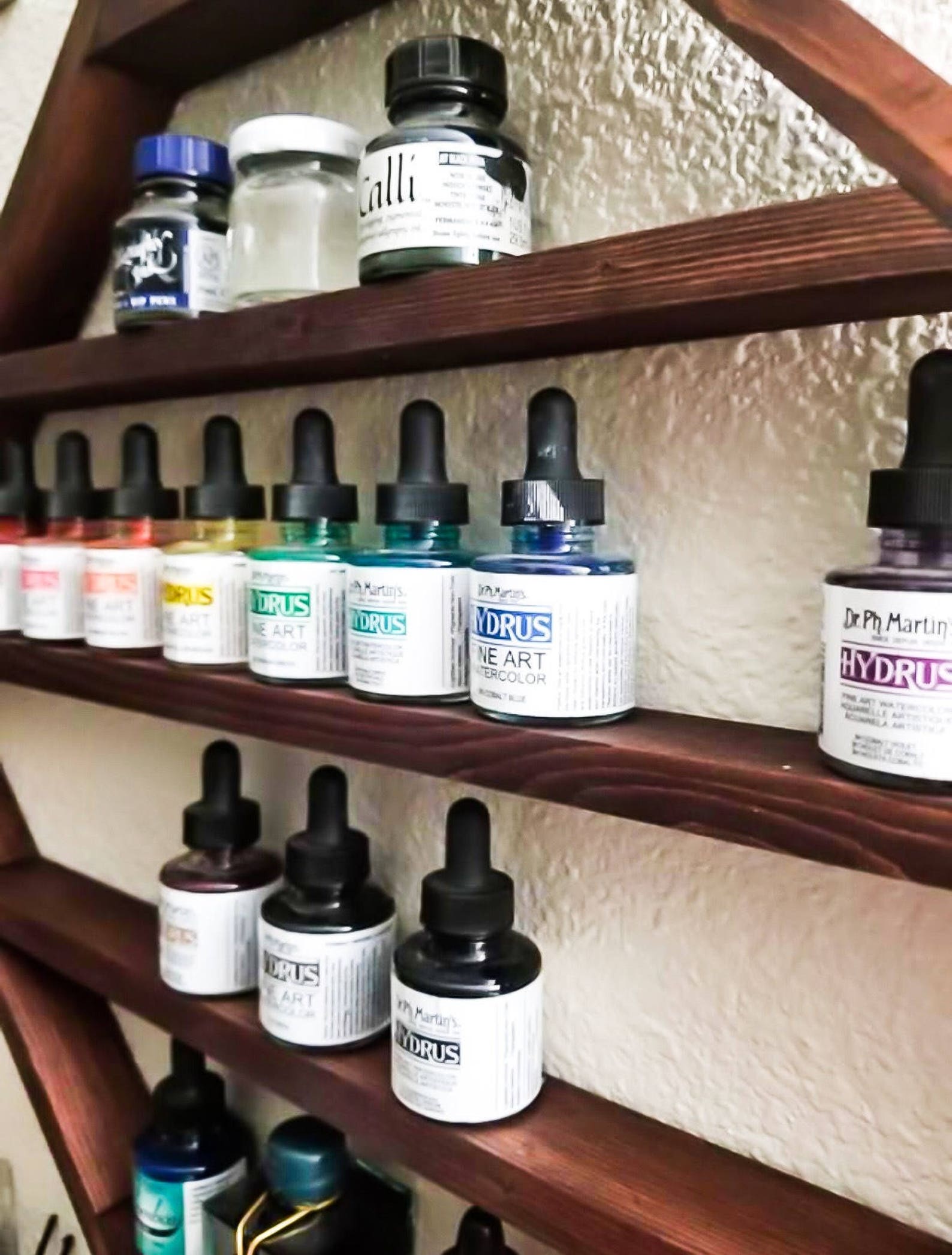 Paint Display Art Studio Office Decor Wood Shelf - Etsy