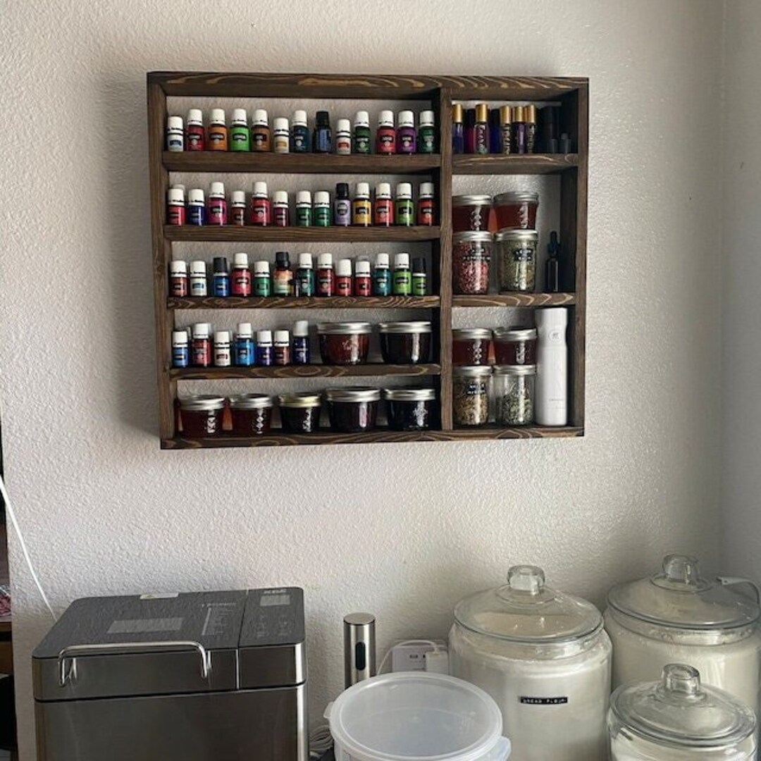 Handmade Wood Shelving: Essential Oil & Nail Polish Storage - Etsy
