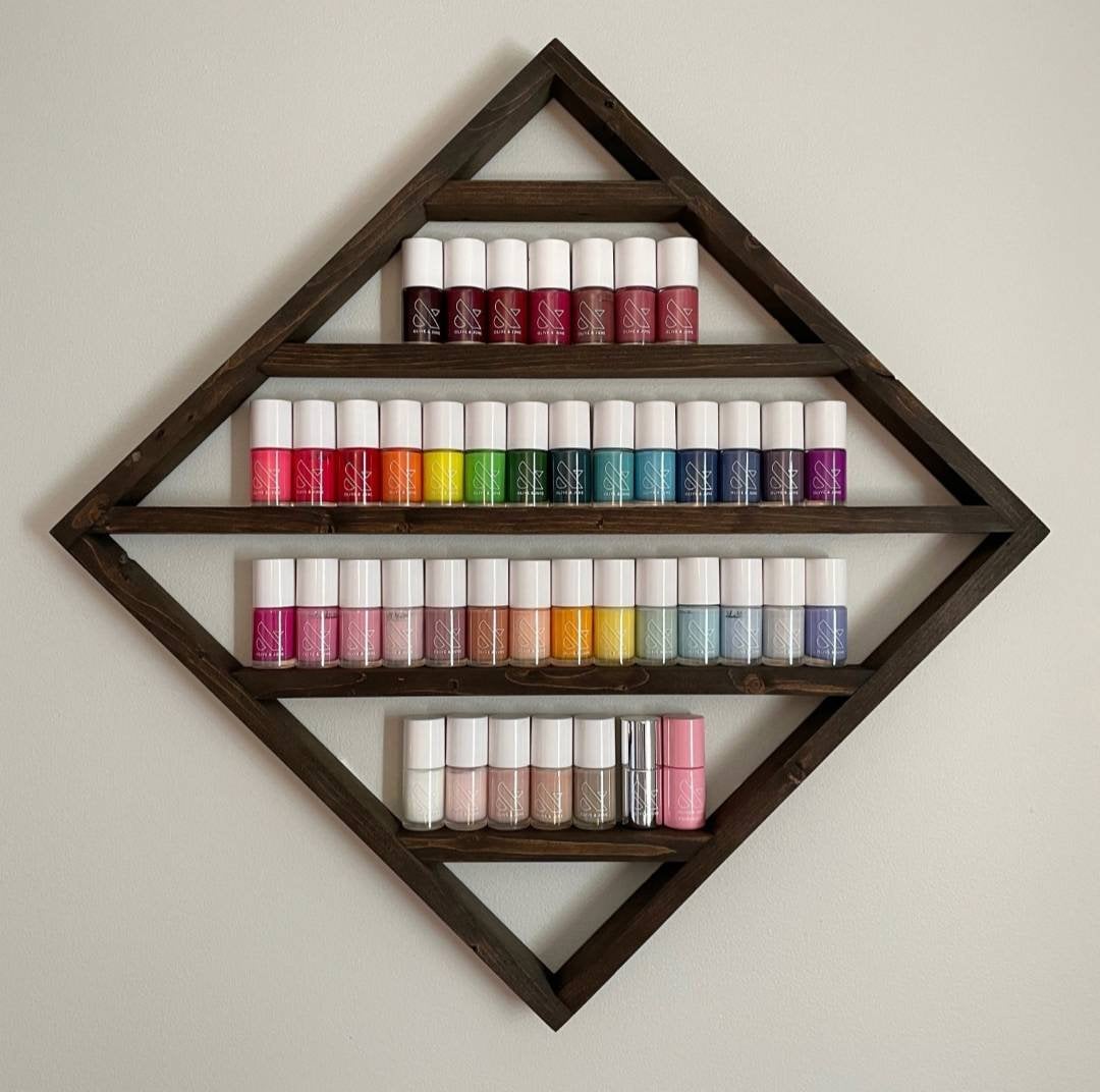 Nail Polish Rack, Minimalist, Salon Decor, Boho Decor, Wall Shelf ...