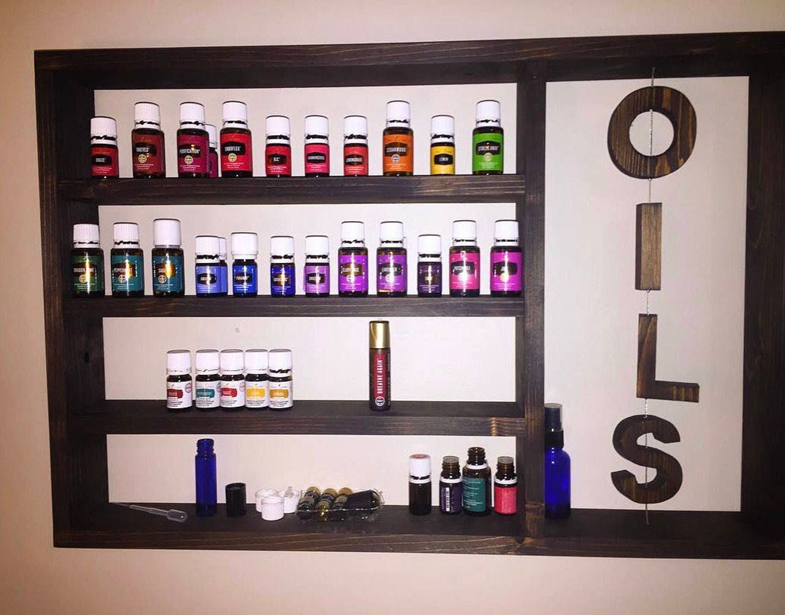 Essential Oil Shelf Essential Oil Storage Wood Shelf - Etsy Canada