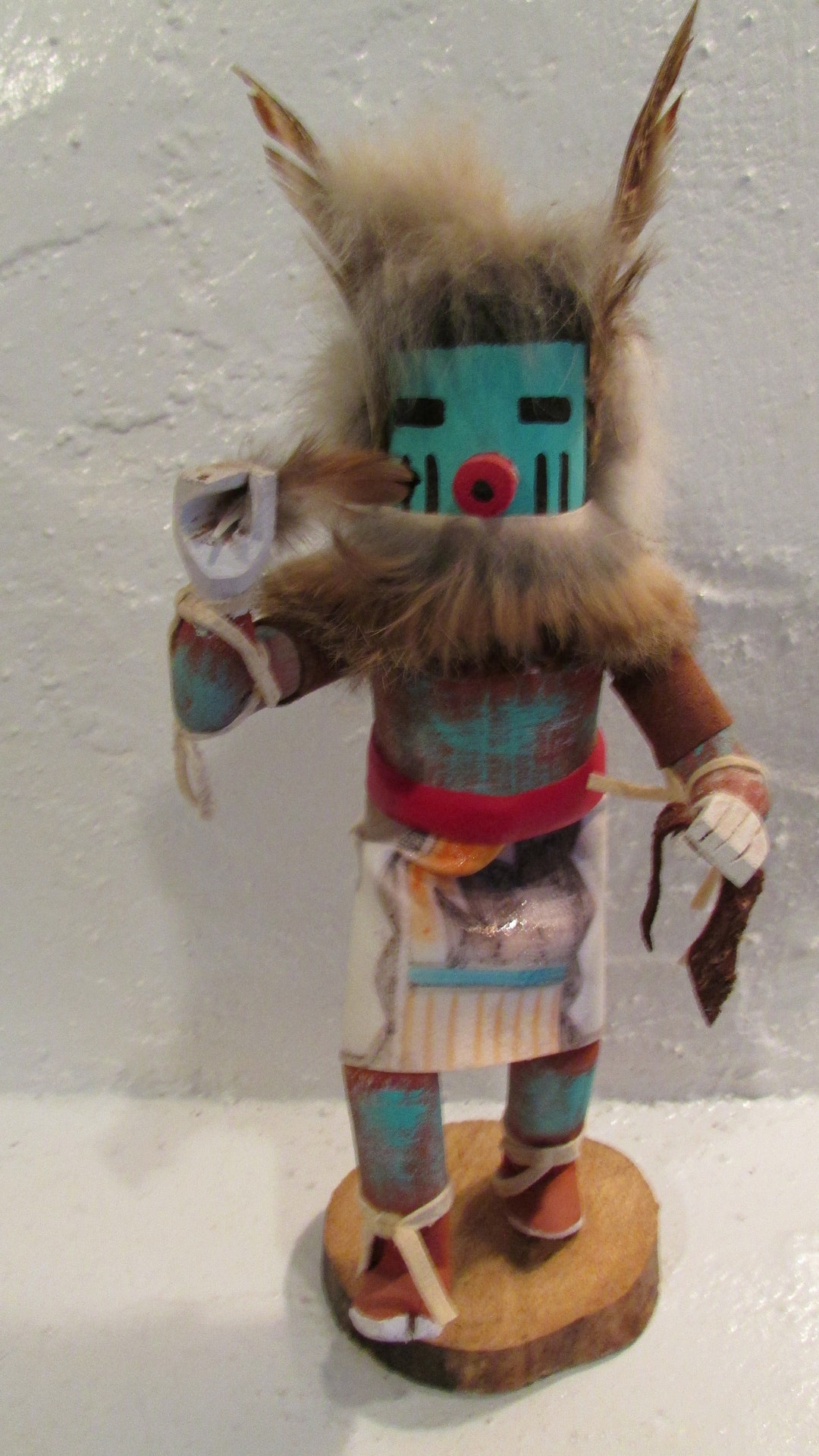 Navajo Hunter Kachina Double Headed 11 3/4 signed Largo 1990's ...