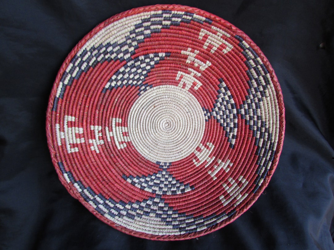 Navajo Designed Maze Man Basket 13 1/2 BEAUTIFUL - Etsy