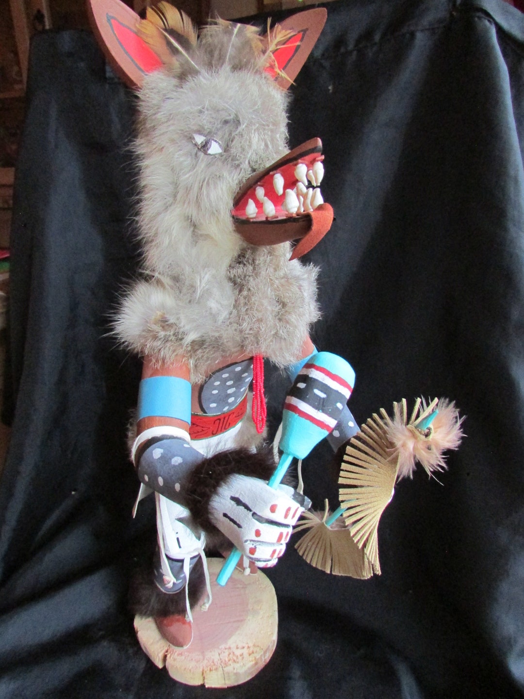 Native Wolf Kachina 21 Vintage Rare Authentic by Bertha Bernally All ...