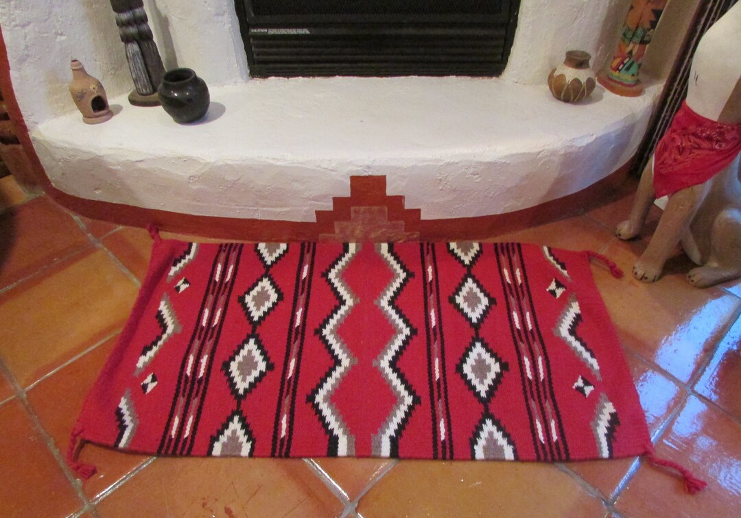 Navajo Inspired Southwest Rug Wool Native Designed Rug 20 by 40 - Etsy