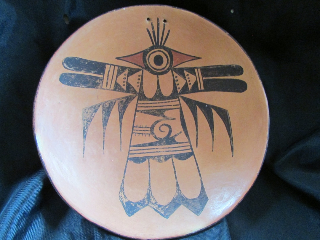 Hopi 1960's Vintage Violet Huma Polychrome Plate Museum Quality Very ...