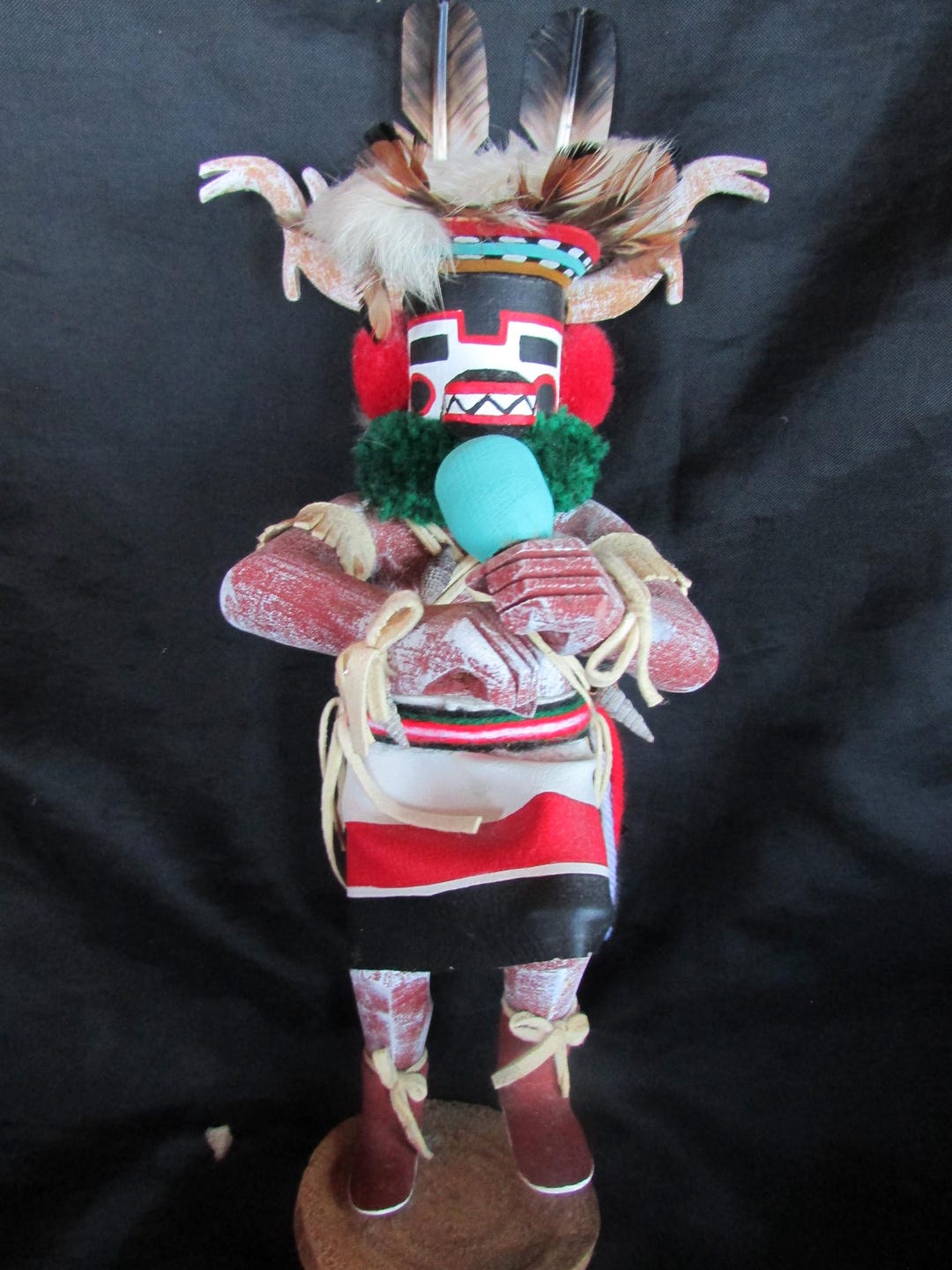 Navajo Deer Dancer Kachina 12" -signed Francis, L. 1980's Outstanding ...