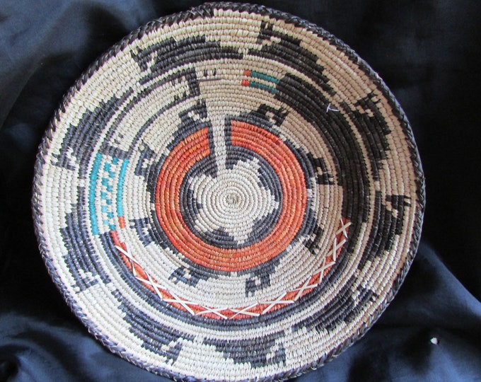 Navajo Yei Design 13 3/4 Basket Inspired 20th Century Basket Design - Etsy