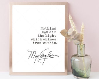 Maya Angelou Quote Book Lovers Gifts Digital Download Print | Etsy