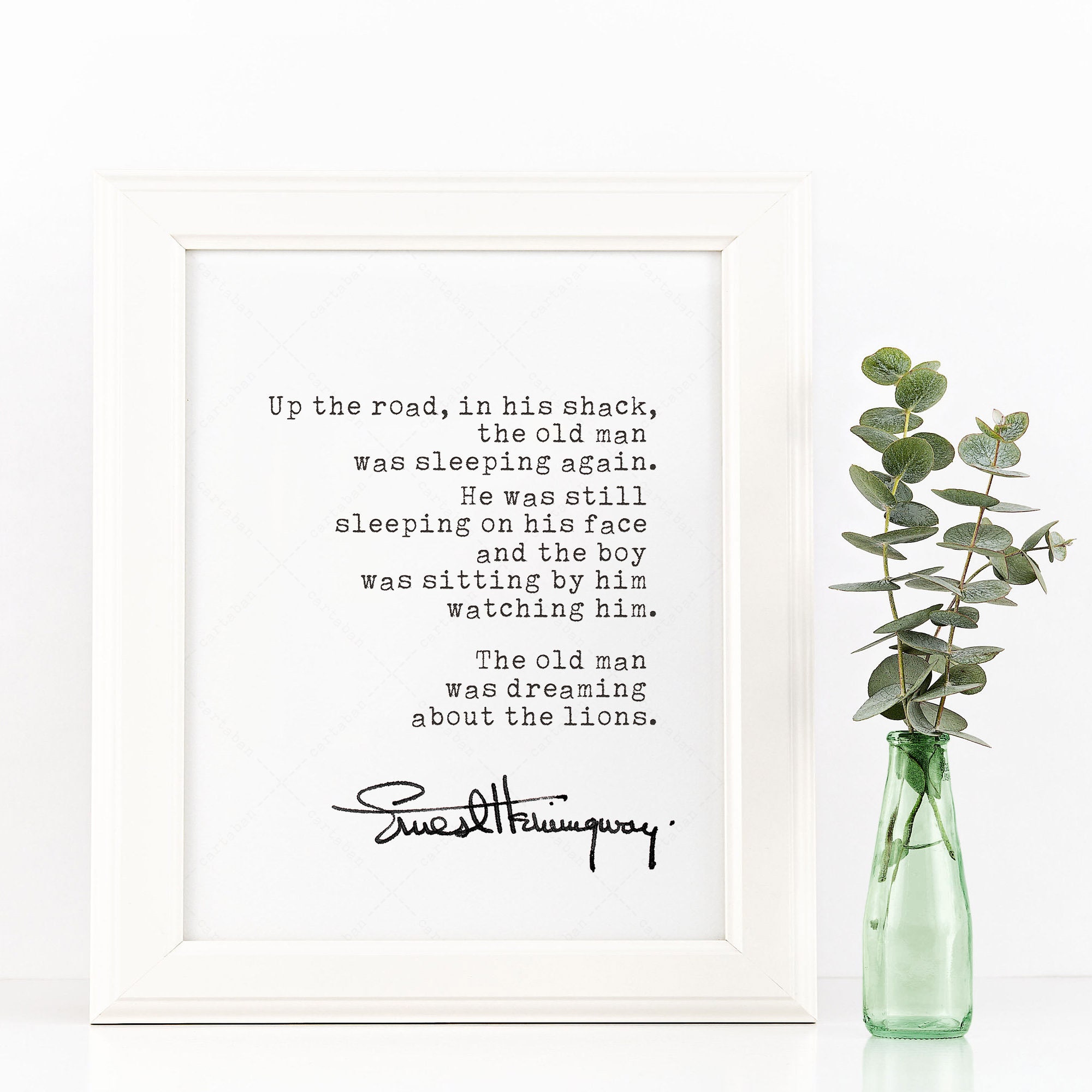 Ernest Hemingway Quote Motivation Poster Digital Download | Etsy
