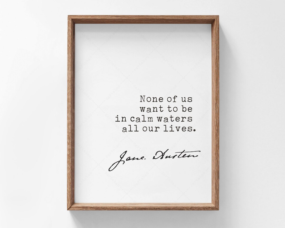 Jane Austen Quote, Book Lovers Gifts, Digital Download Printable Poster ...