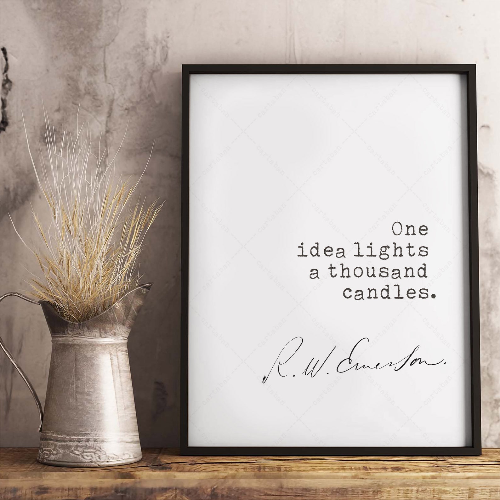 Ralph Waldo Emerson Quote Poster Book Lovers Gifts Digital | Etsy