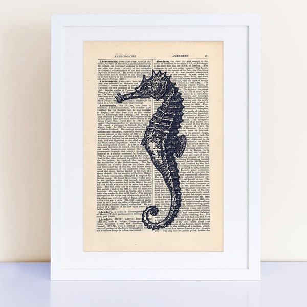 Seahorse Art Print - Etsy