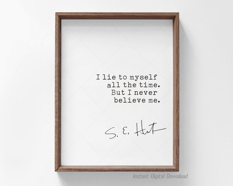 The Outsiders Quote SE Hinton Print Book Lovers Gifts - Etsy