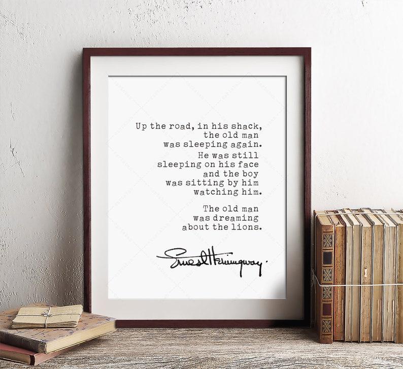 Ernest Hemingway Quote Motivation Poster Digital Download | Etsy