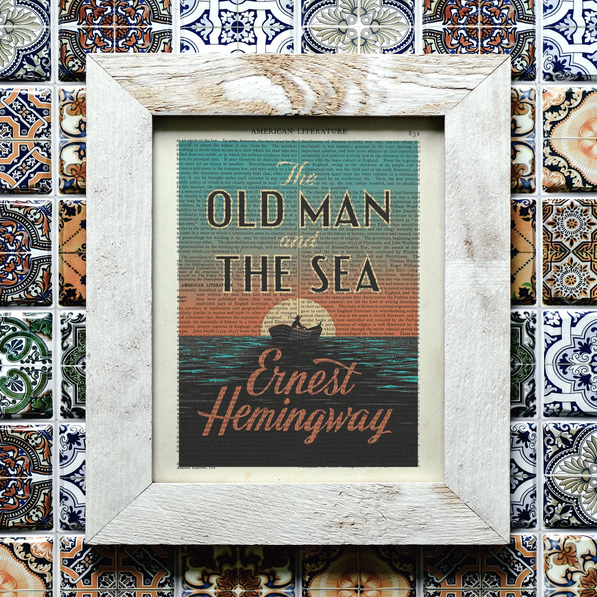 The Old Man and the Sea Poster, Ernest Hemingway, Literary Gifts ...