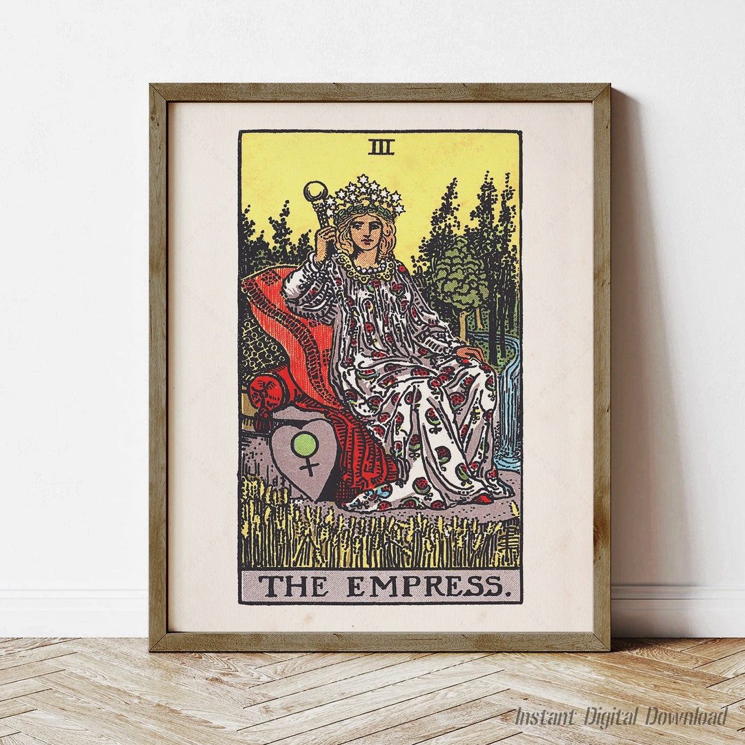 The Empress Tarot Card, Rider Waite Smith Deck, RWS Poster (instant ...
