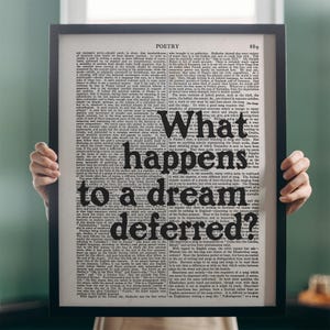 Langston Hughes Quote, Instant Download, Harlem, Reading Nook Decor ...