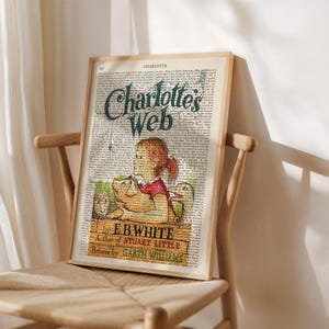 Charlotte's Web by E. B. White, Instant Download, Wall Art Reading Nook ...