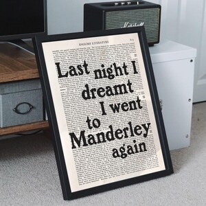 Daphne Du Maurier Quote Rebecca, Instant Download, Print Locally ...